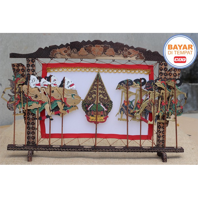 (COD) Kerajinan Miniatur 1 Set Pagelaran Wayang Kulit / Pagelaran ...