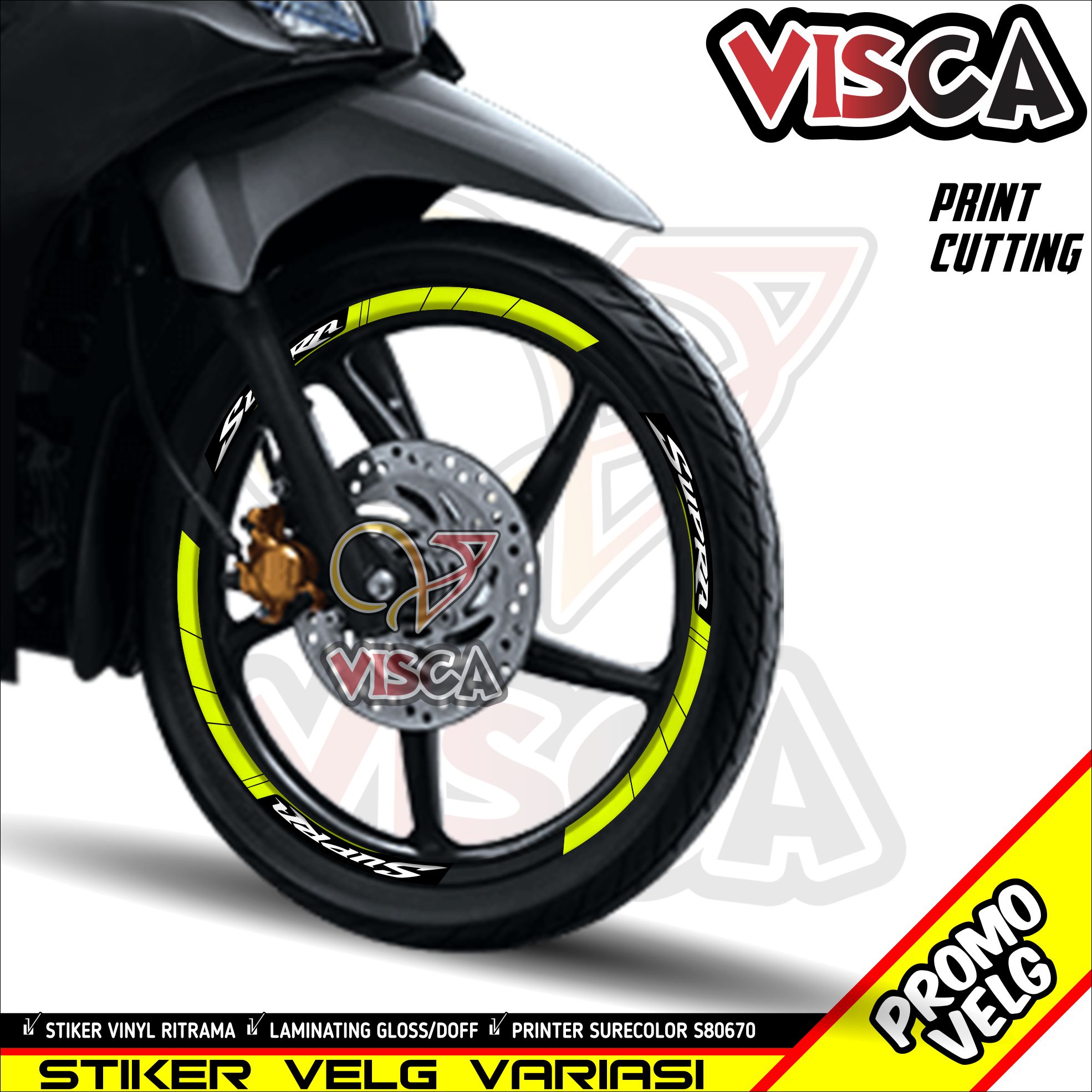 Stiker Velg List Velg Motor Stiker Velg Supra Motif New 3 | Lazada ...