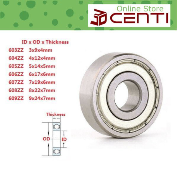 Ball Bearing 604zz 605zz 606zz 604 605 606 ZZ Deep Groove 4mm 5mm 6mm 4 ...