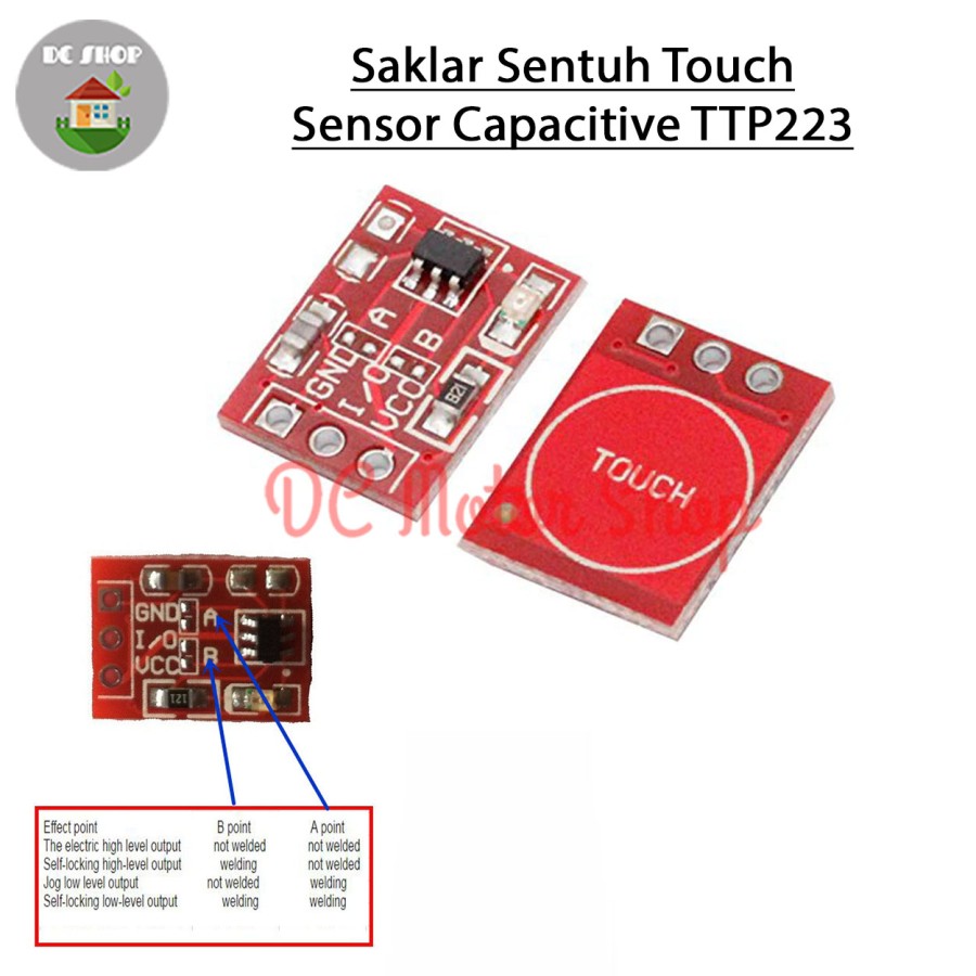 Saklar Sentuh Touch Sensor Capacitive TTP223 Switch Arduino 1 Channel | Lazada Indonesia