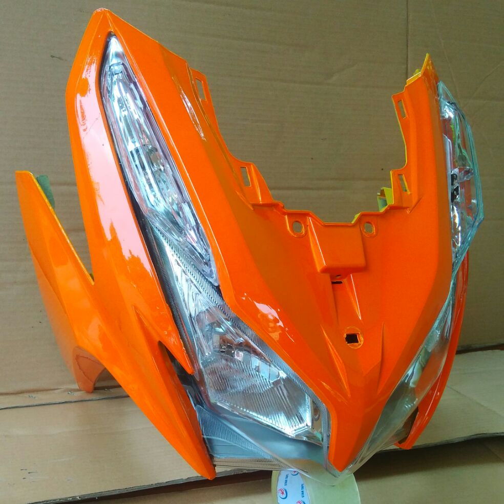 tameng body depan Vario 125 old orange+lampu/paket body depan Honda ...
