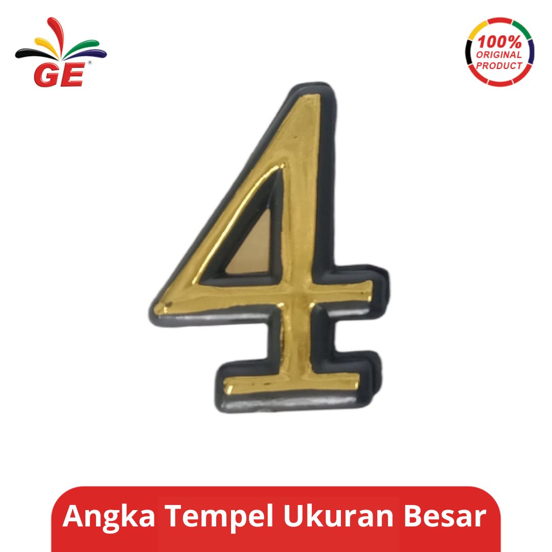 GE- Angka Tempel Ukuran Besar Angka 4 01008971 | Lazada Indonesia
