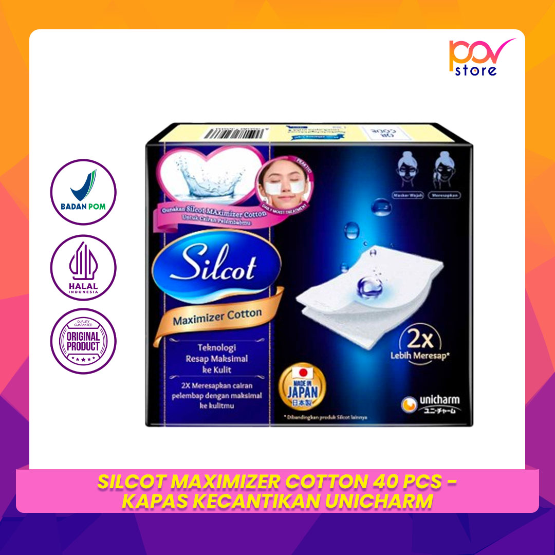 Silcot Maximizer Cotton 40 Pcs - Kapas Kecantikan Unicharm|POV Store ...