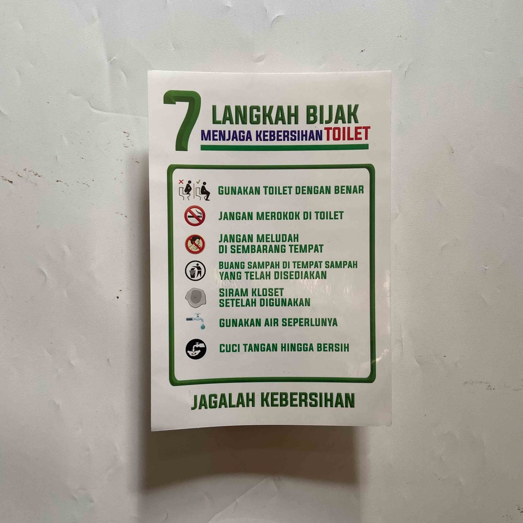 Sticker Kebersihan Toilet, Menjaga Kebersihan Toilet | Lazada Indonesia