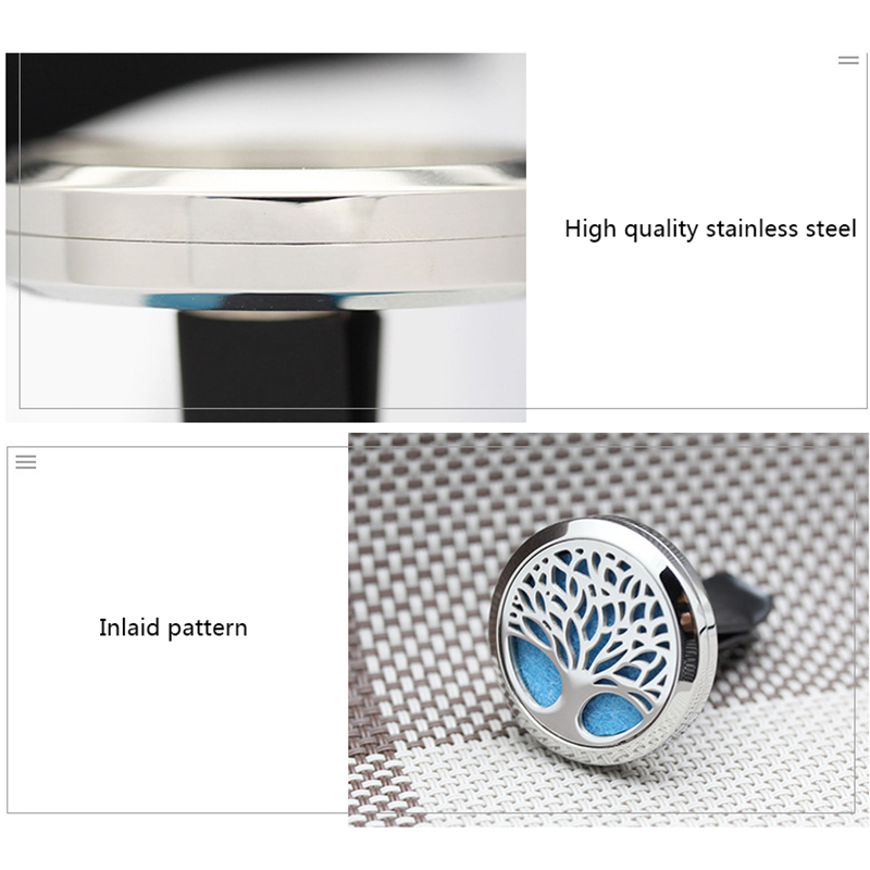 Car Aromatherapy Essential Oil Car Diffuser With 10 Replacement Felt ...