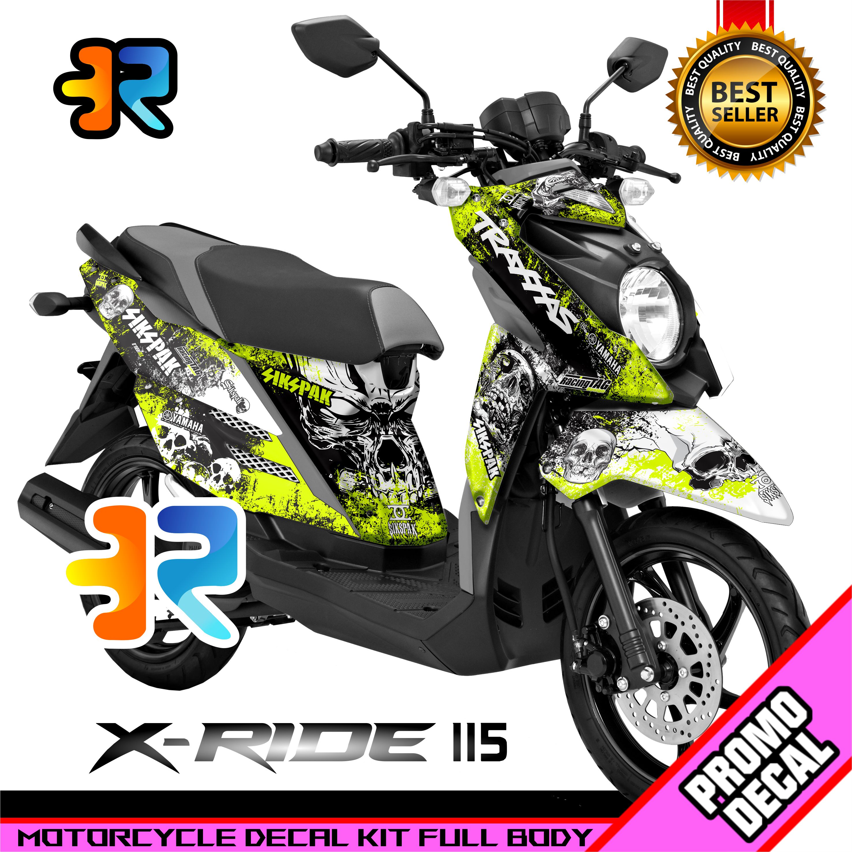 Stiker Decal Motor XRide 115 Desain Sikspak Sticker Decal X-Ride 115 ...