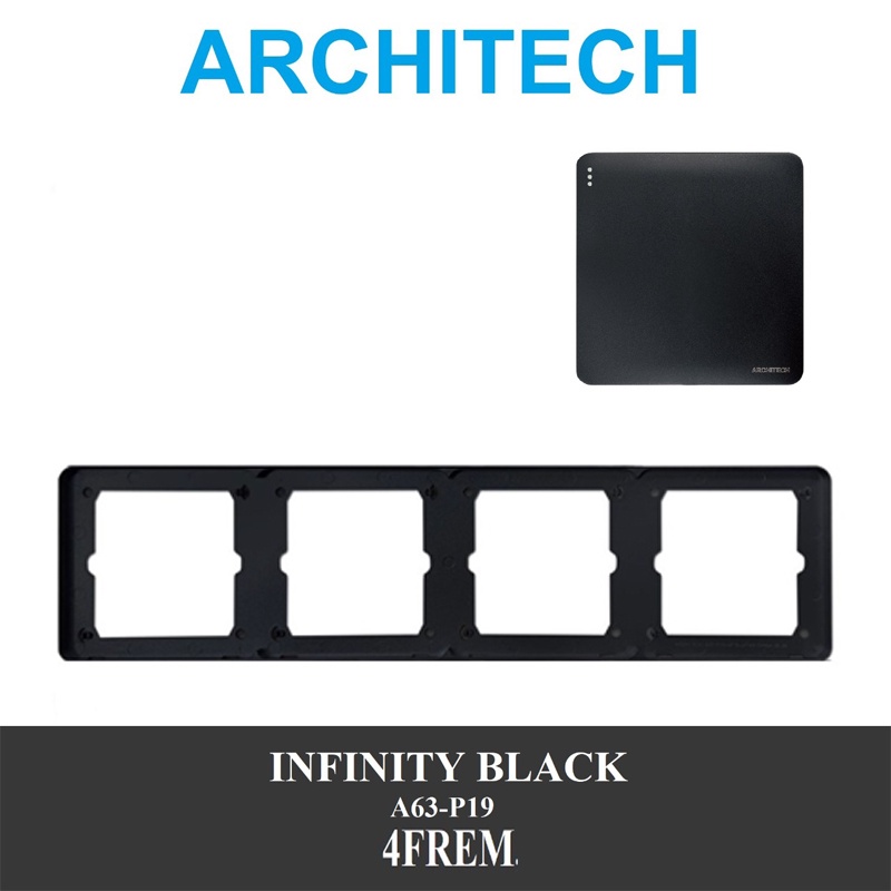 Architech Infinity A63-P19 Black FRAME / BINGKAI Stop Kontak / SAKLAR ...