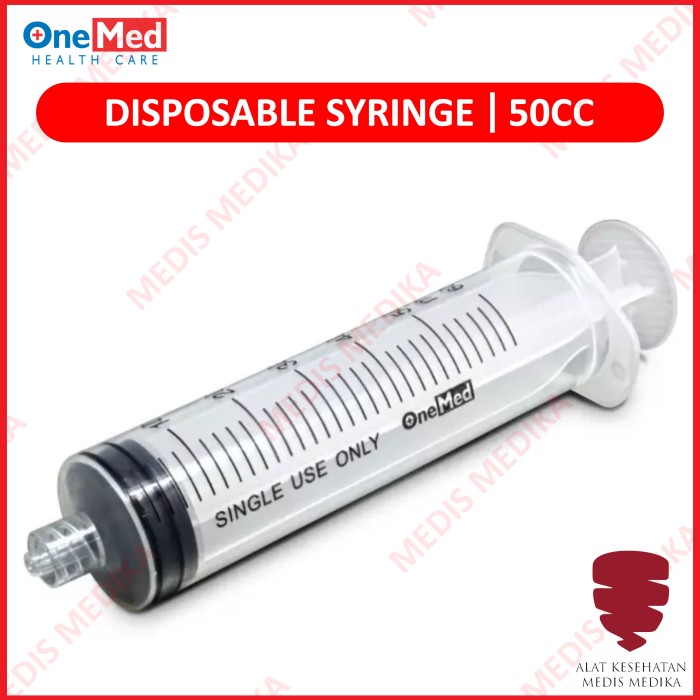 Syringe 50cc Luer Lock Onemed Spet Spuit Suntikan Suntik Lubang Tengah ...