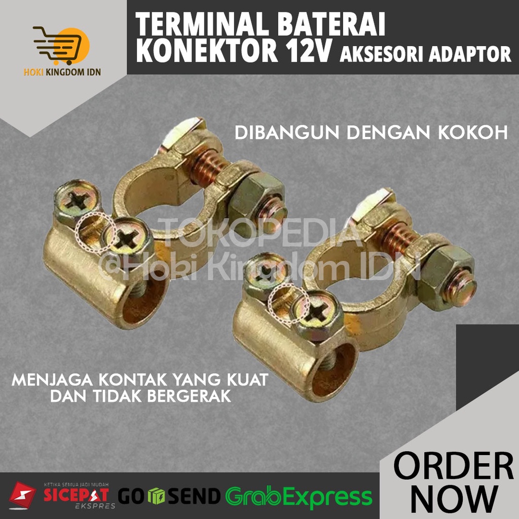 Terminal Baterai Konektor 12V Aksesori Adaptor Suku Cadang Port ...