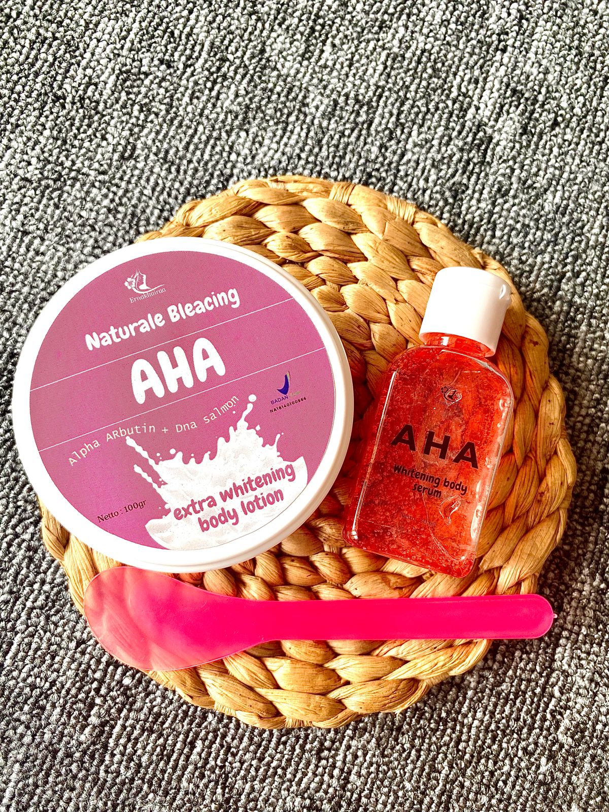 AHA Body Serum Bleaching dan Serum Badan AHA BODY SERUM 30 ML/ PAKET ...