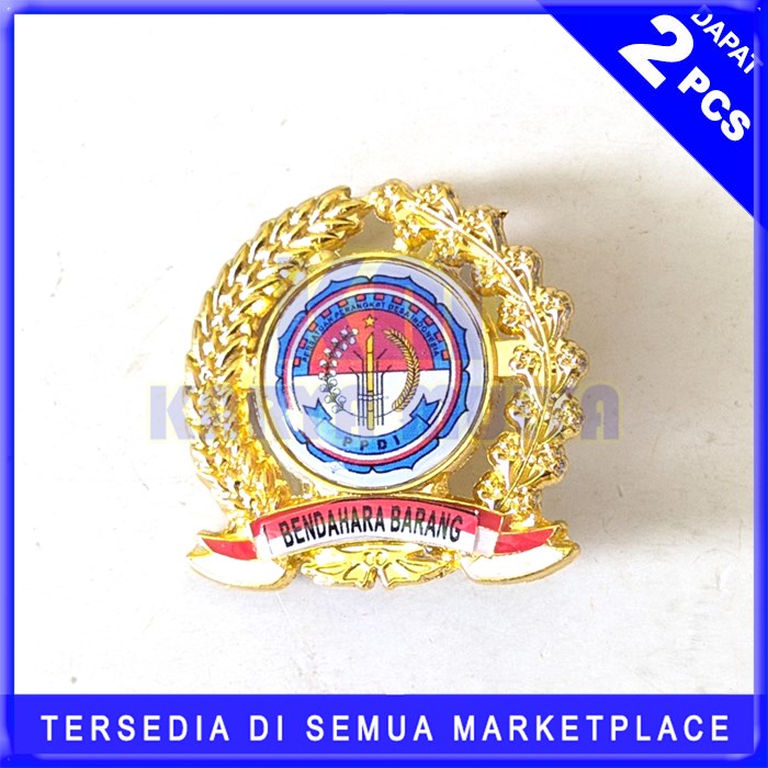 Lencana PPDI Bendahara Barang Pin Bendahara Model Padi Kapas Murah - KM ...