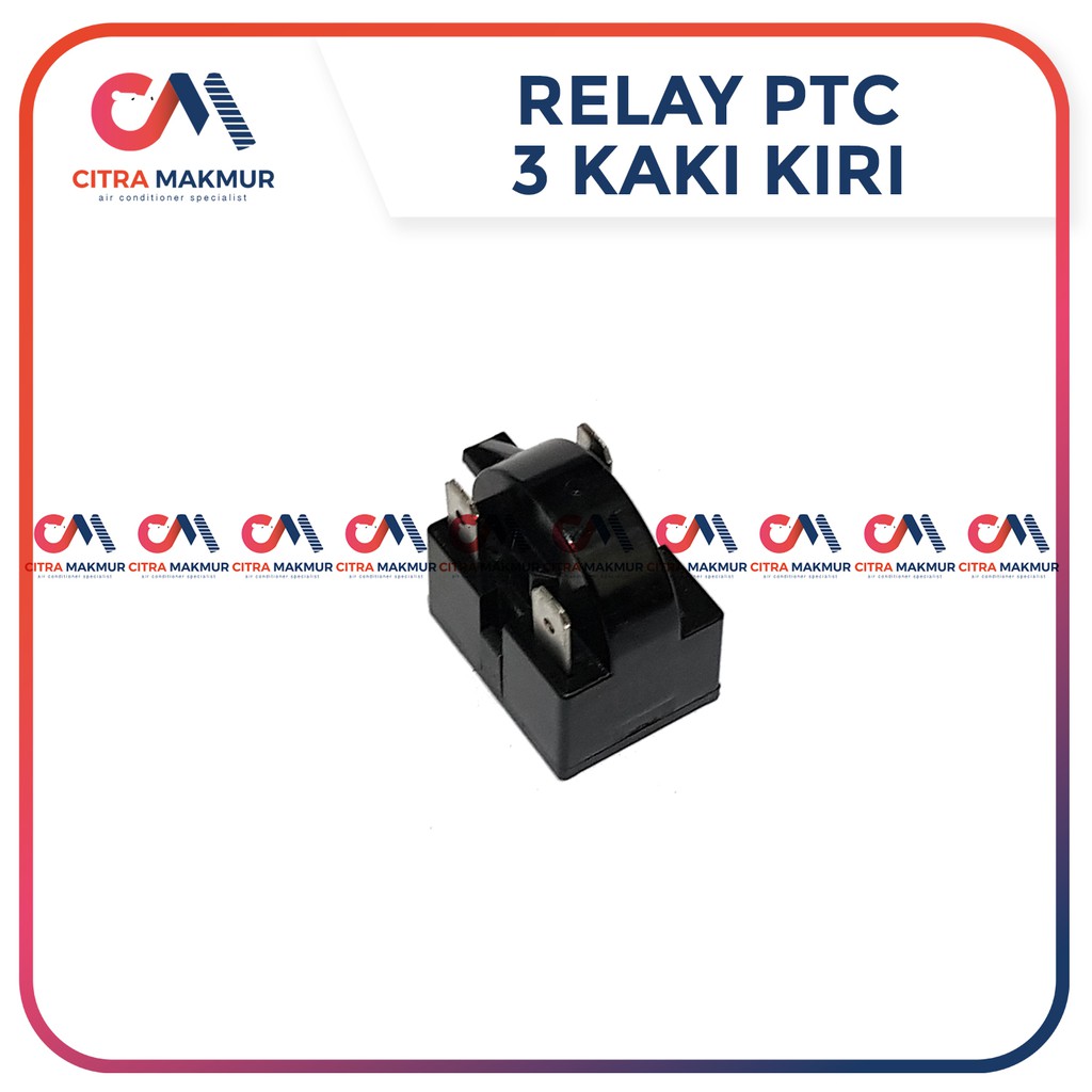 Relay PTC 3 kaki Kiri kodok atas bawah Kulkas 2 Pintu kotak hitam refrigerator kompresor tiga ...