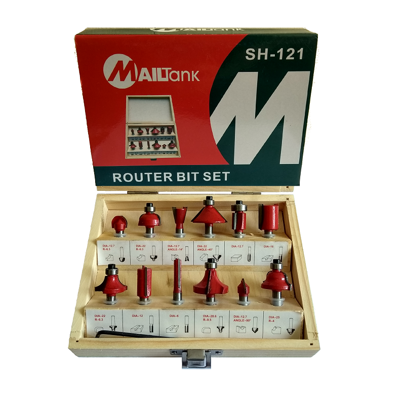 Mata Profil / Mata Router Set 12 Pcs / Router Bit Set 6 Mm Kotak Kayu ...