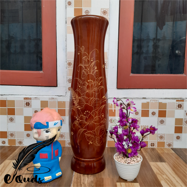 Vas Bunga Ukuran Besar Guci Model Cukit Ukuran Besar 55 cm Kayu Jati ...