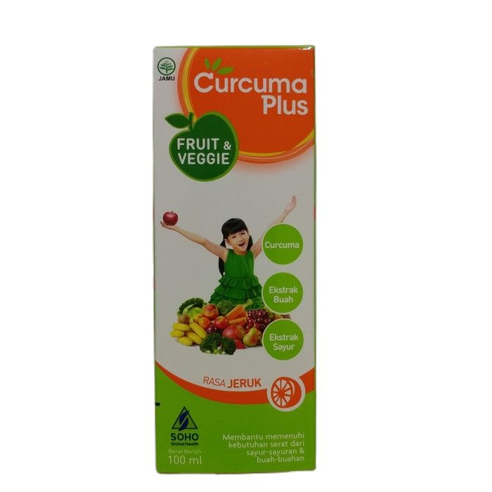 CURCUMA PLUS FRUIT & VEGGIE JERUK SIRUP 100ML | Lazada Indonesia