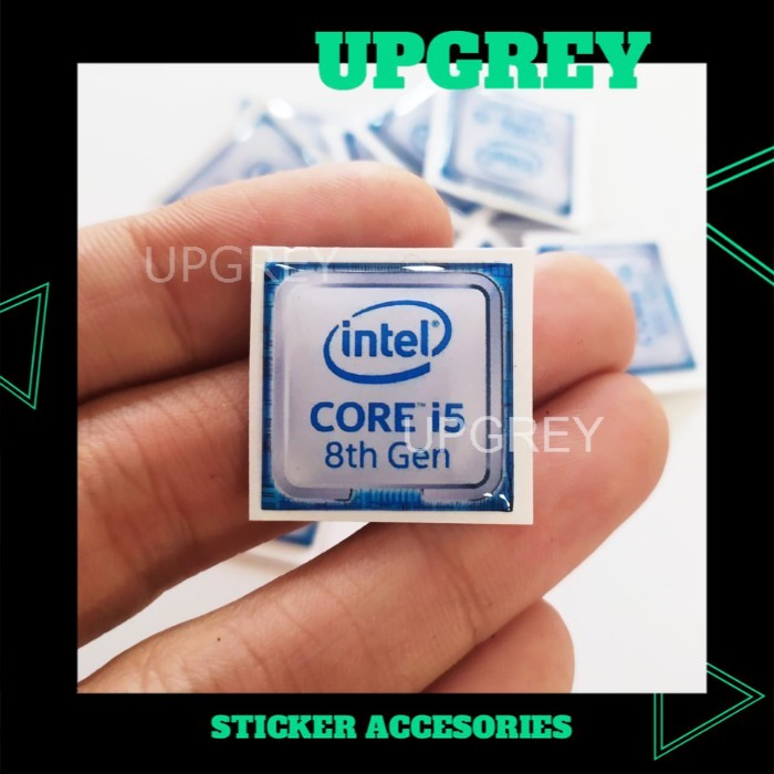 STIKER TIMBUL PROCESSOR INTEL CORE i5 GEN 8thEMBLEM LAPTOP PC KOMPUTER ...