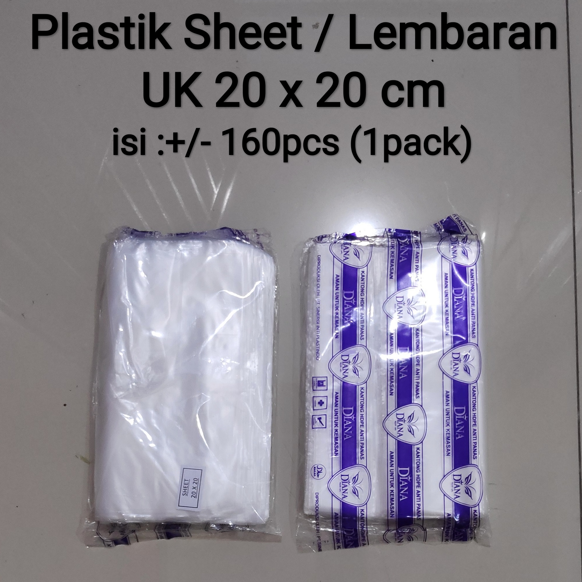 Plastik Sheet 20x20 / 25x35 / 30x45, Plastik Alas nasi, Plastik ...