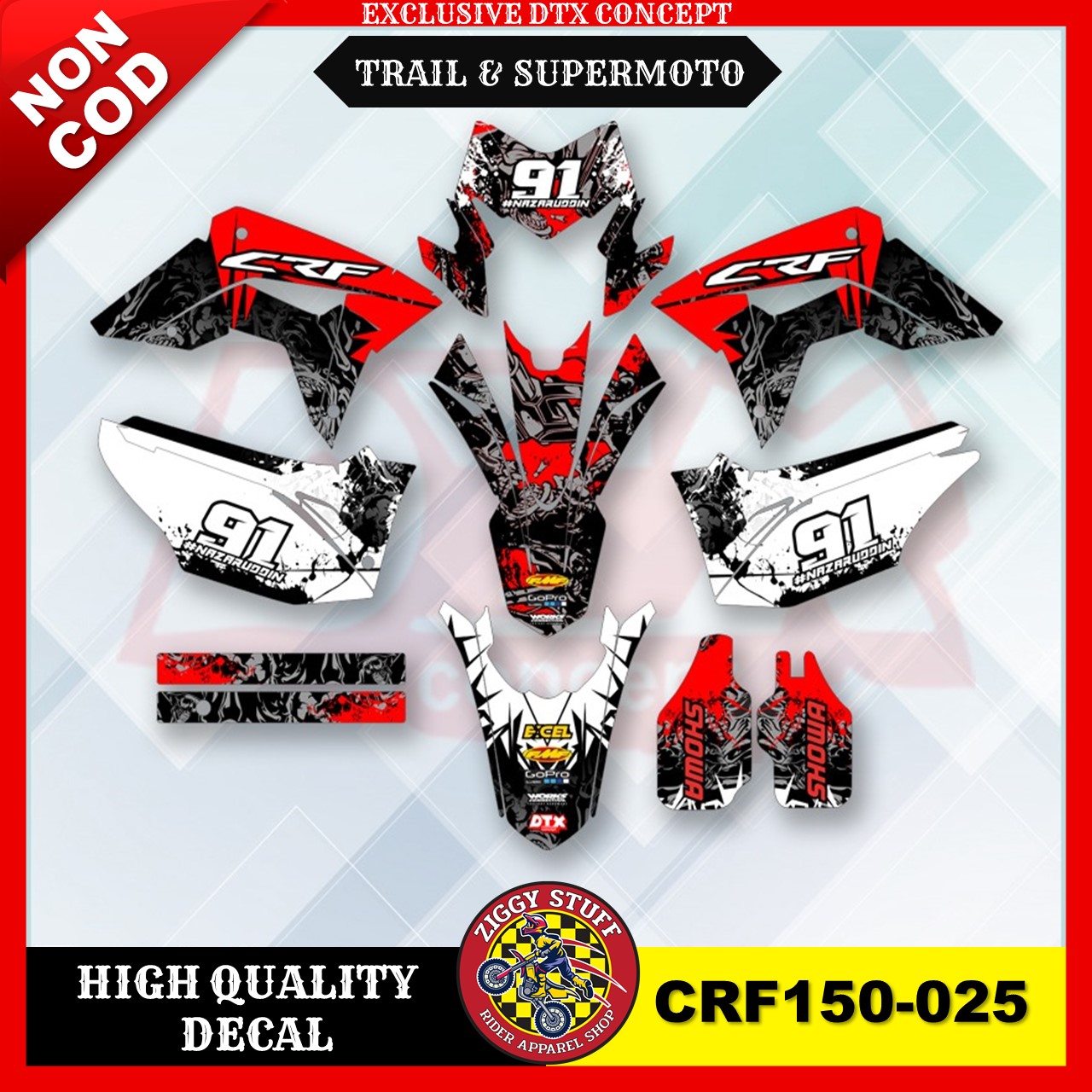 Decal CRF decal CRF 150 L full body stiker motor trail decal motocross ...