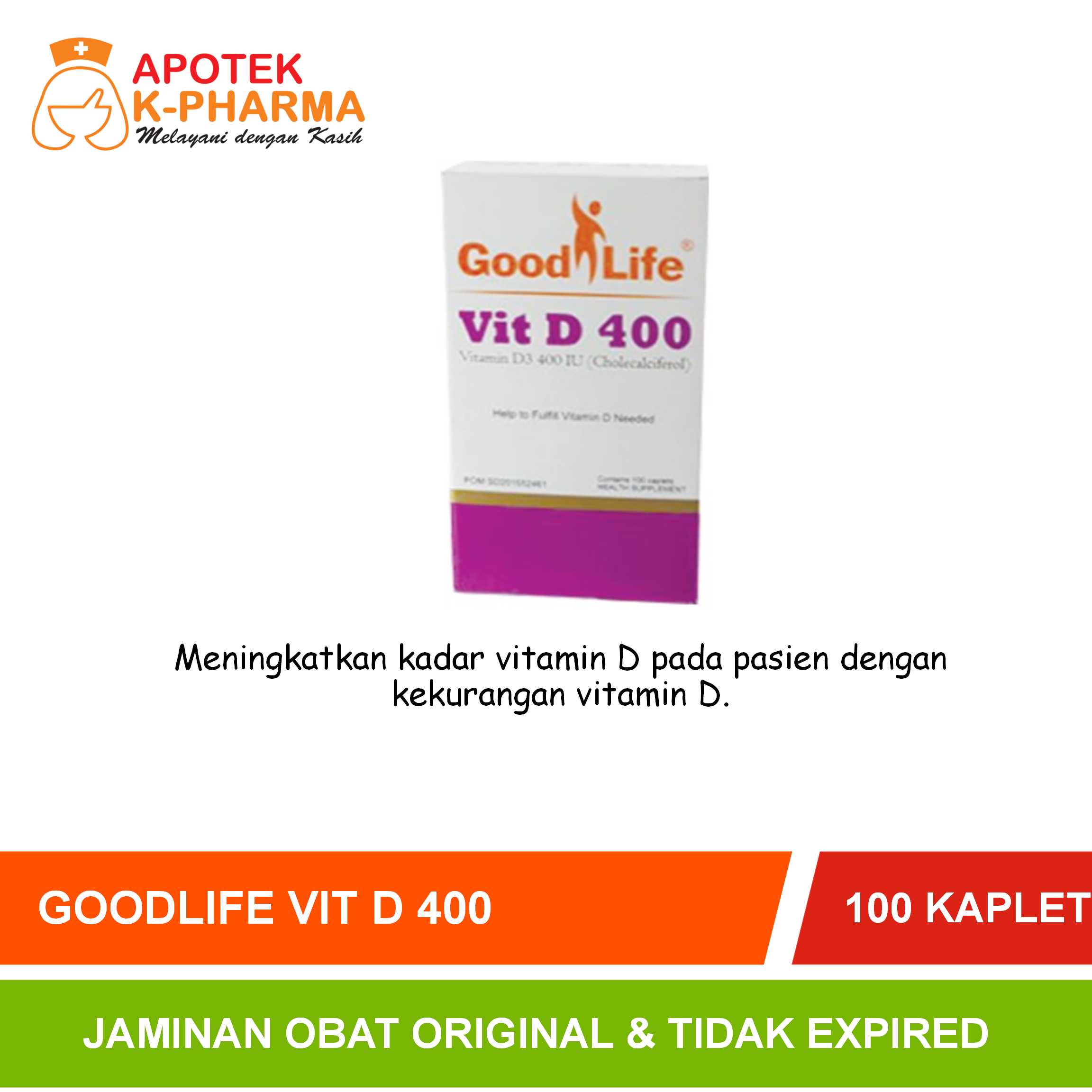 Goodlife Vit - D 400 Isi 100 Tablet Obat Original Simex | Lazada Indonesia