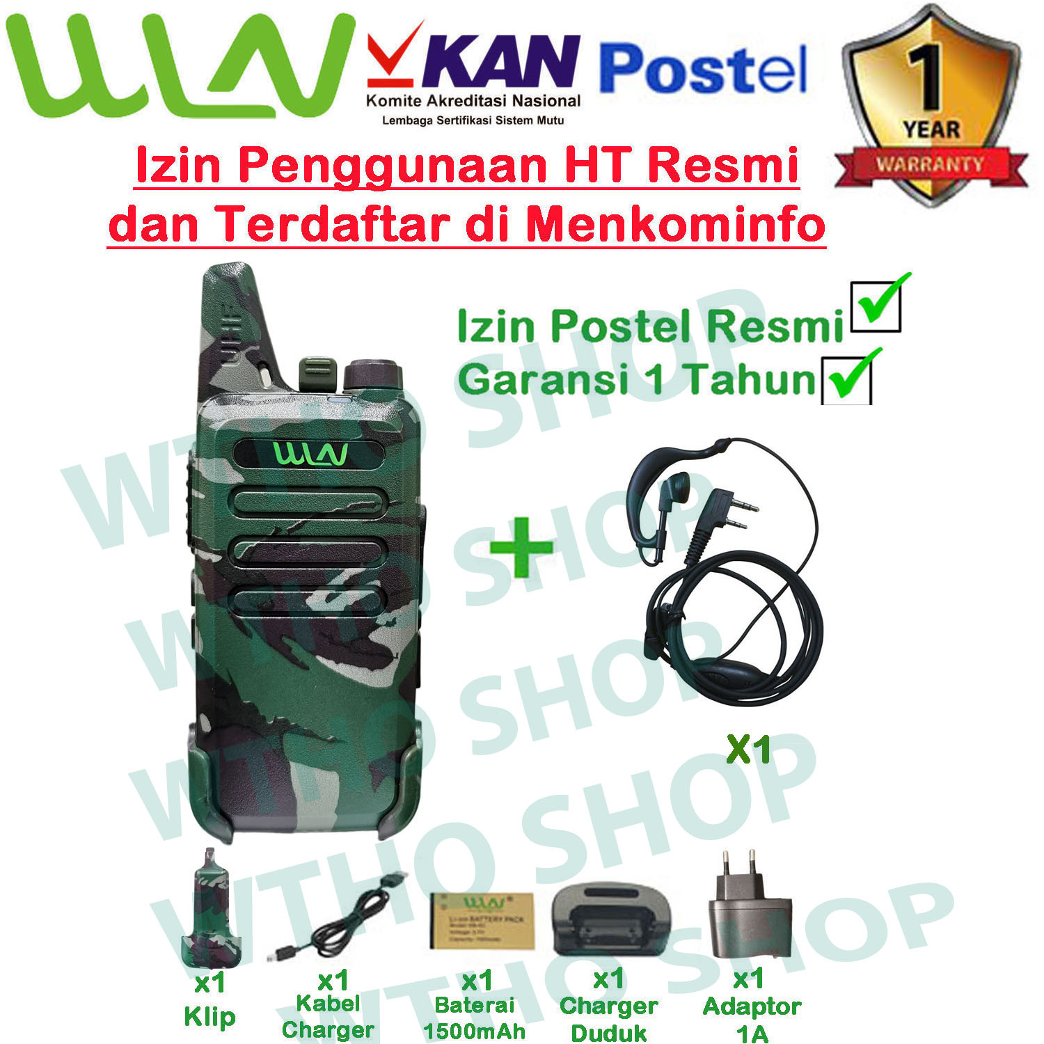 Paket STANDAR SATUAN HT WLN WALKIE TALKIE - LORENG KD-C1 | Lazada Indonesia