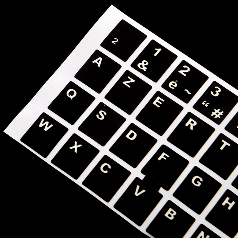Laptop Key Stickers AZERTY Keyboard Stickers - Black French Layout ...