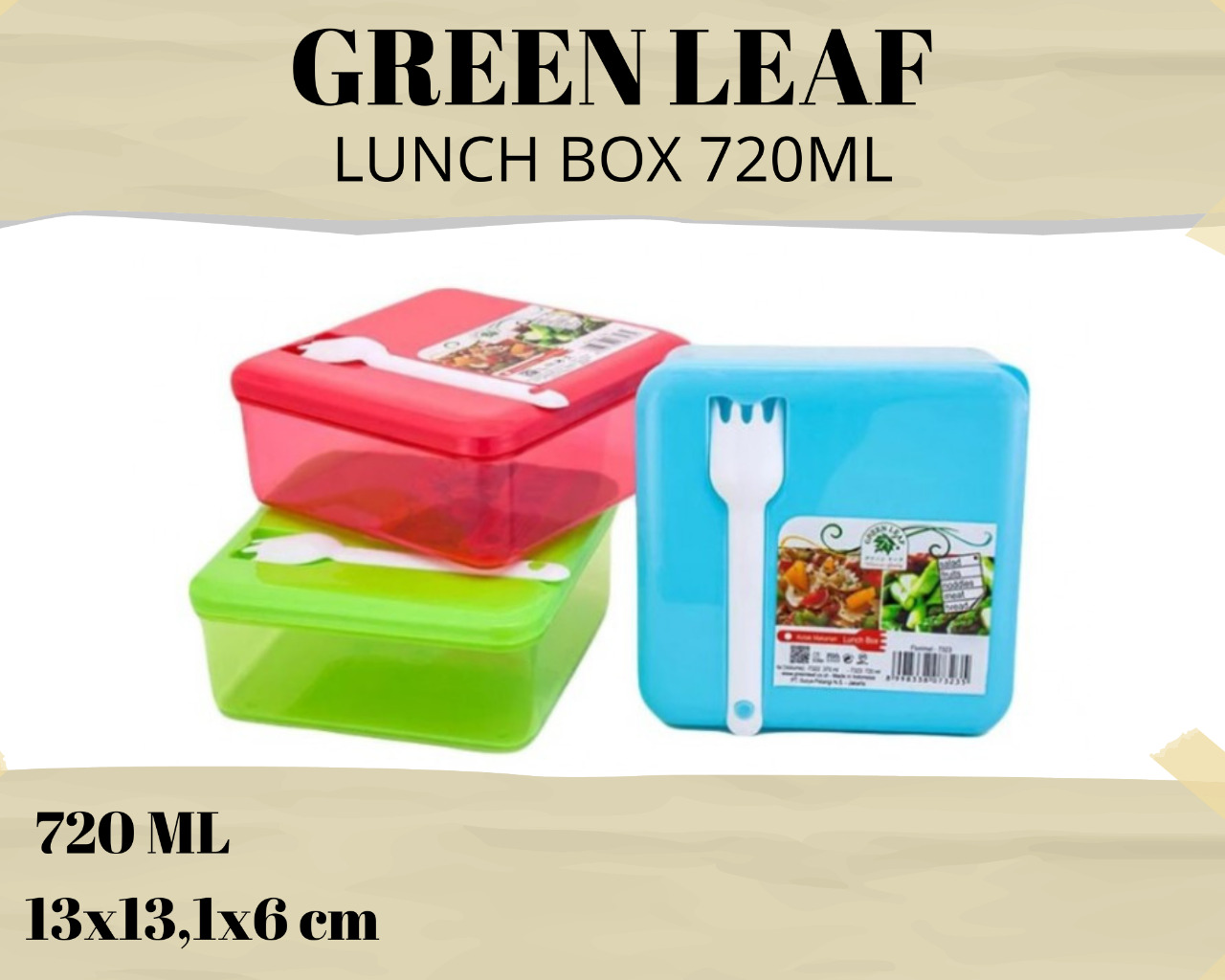 Green Leaf Greenleaf Tempat Kotak Makan / Toples Container Sealware Lock 4 230 ml 230ml 7171 ...