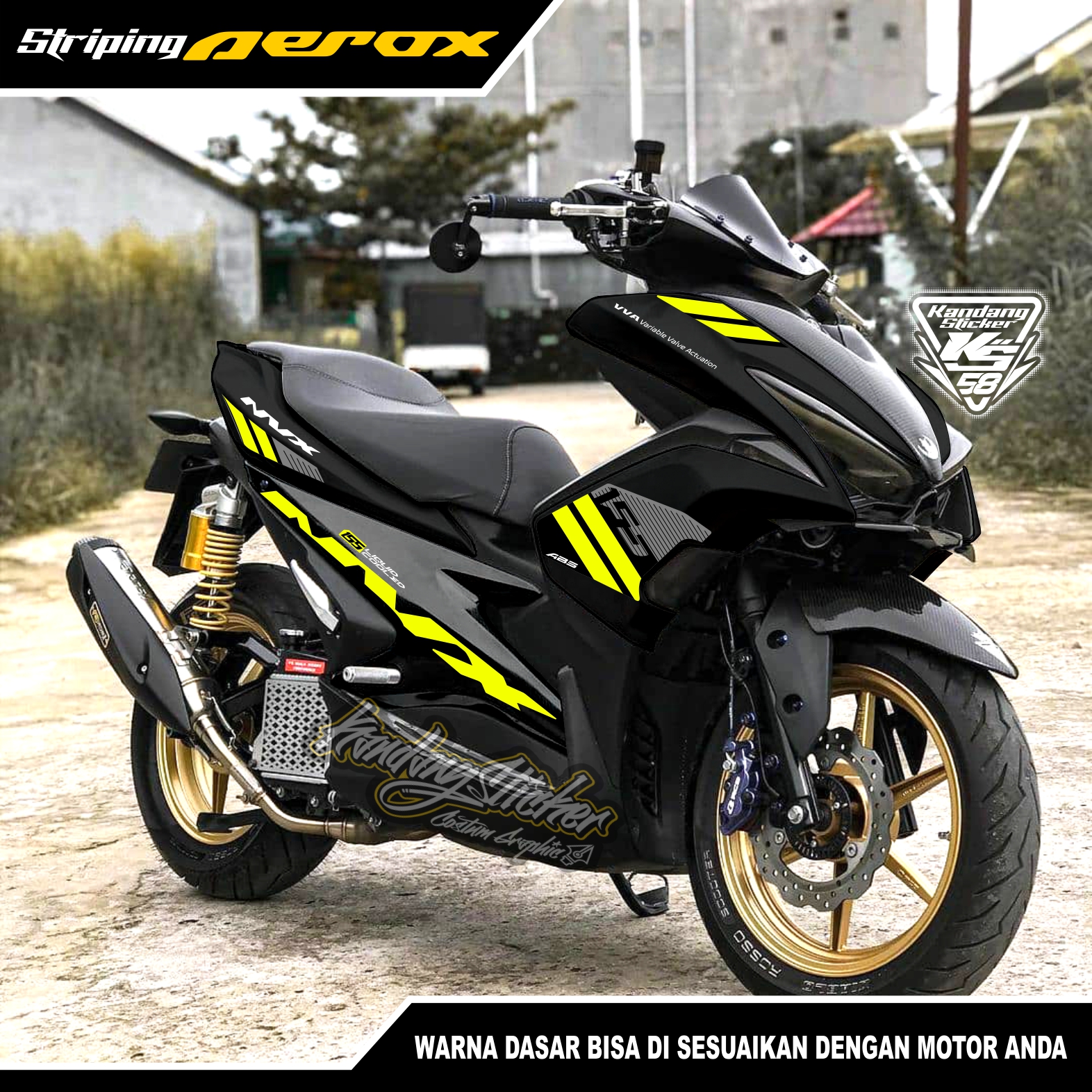 Striping Aerox Malaysia NVX V2 ACTUATION 155 Sticker NVX Stiker Aerox ...