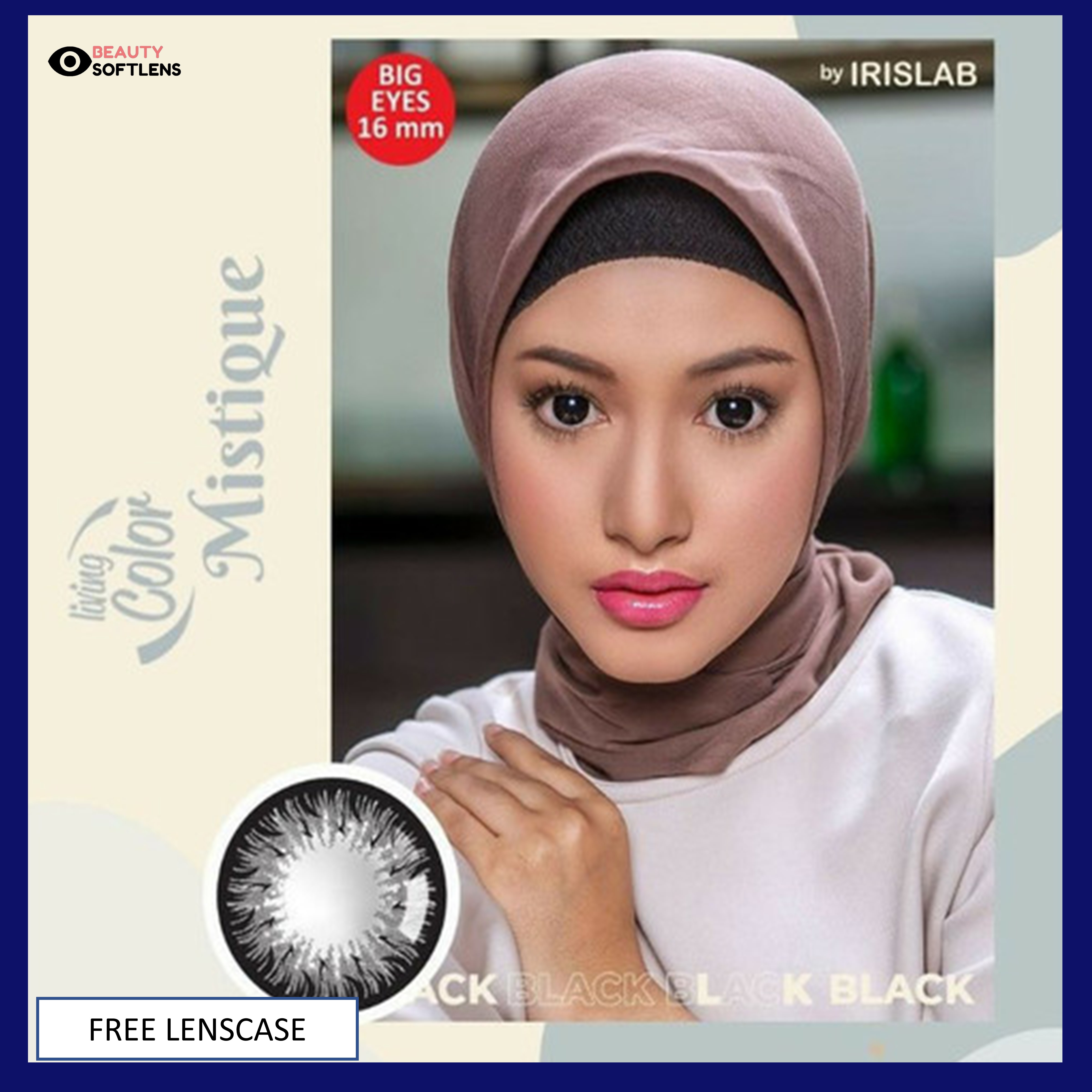 SOFTLENS MISTIQUE NORMAL MINUS (-0.50 S/D -6.00) BIG EYES BY IRISLAB ...