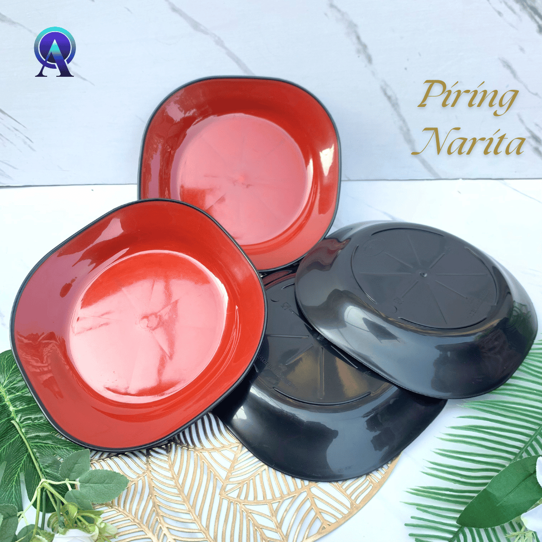 Piring Ramen Hitam 22 CM Piring Plastik Mewah Model Jepang/Piring ...