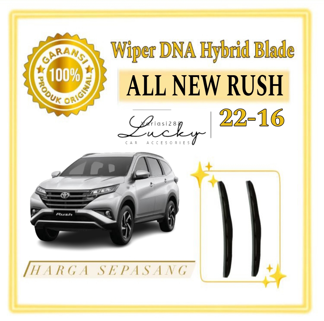Wiper Mobil SET Hybrid Blade DNA Toyota All New Rush 2018 2019 2022 2023 Harga Sepasang | Lazada ...