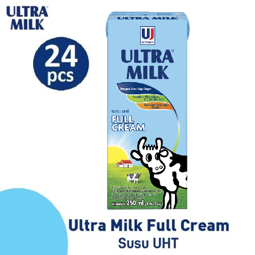 Ultra Milk Full Cream 250 ml Karton (24 Pcs) | Lazada Indonesia