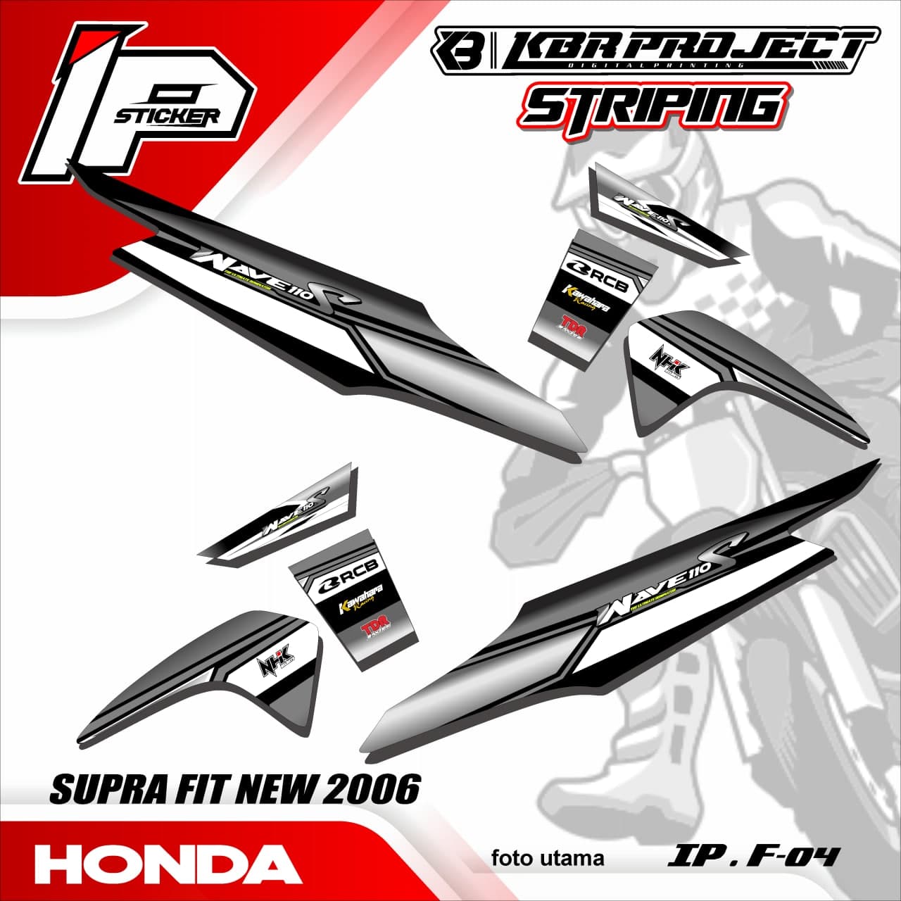 Striping SUPRA FIT NEW 2006- Sticker Striping Variasi List HONDA SUPRA ...