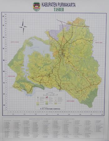 Peta Kabupaten Purwakarta (Lipat) MP AP 128 | Lazada Indonesia