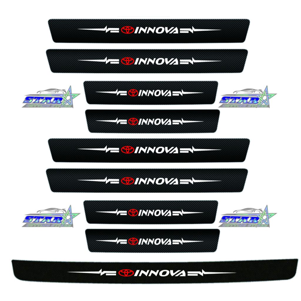 stiker 9 pcs stiker carbon toyota innova cutting stiker pelindung pintu ...