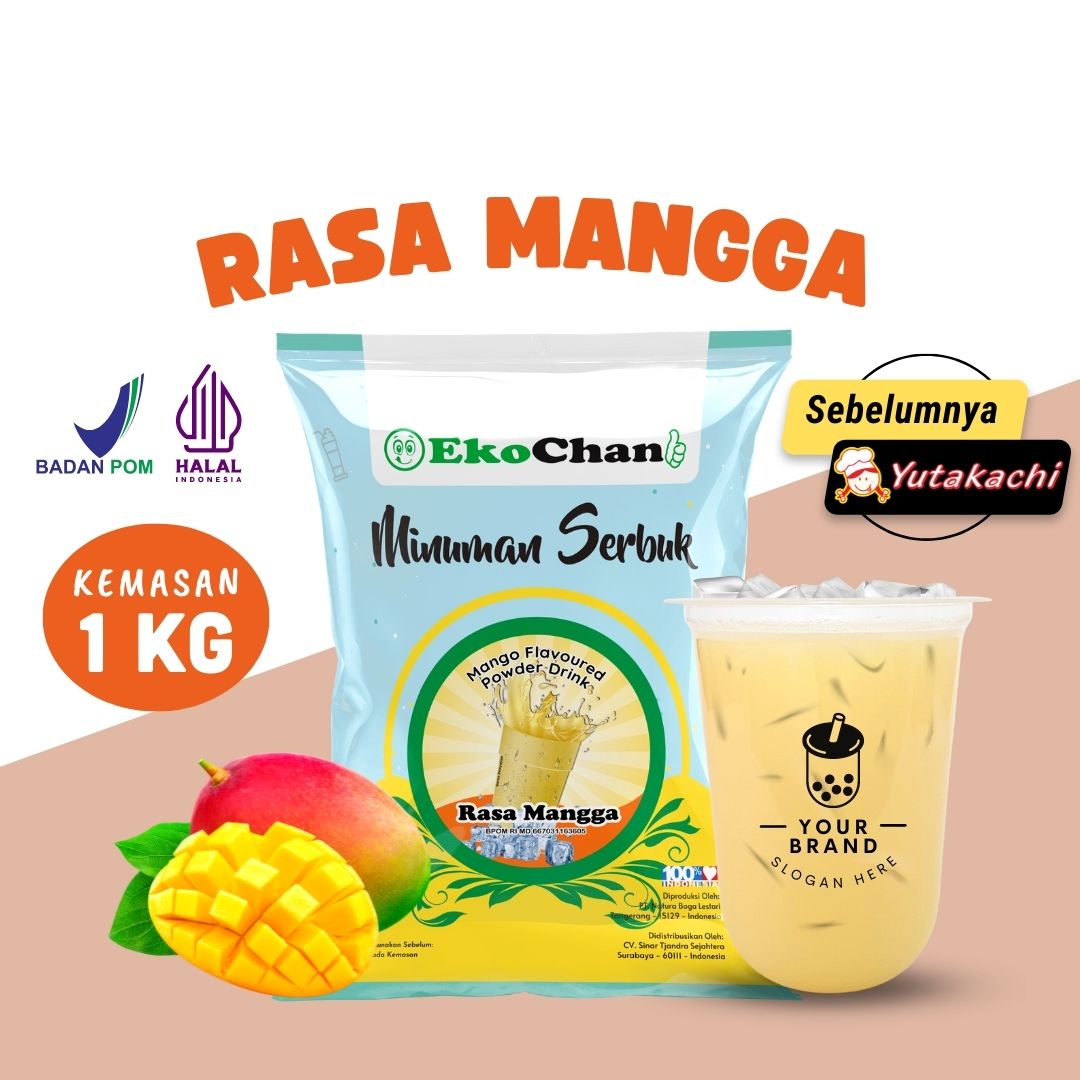 Bubuk Minuman Rasa Mangga 1kg EkoChan / Serbuk Minuman Instan / Powder ...