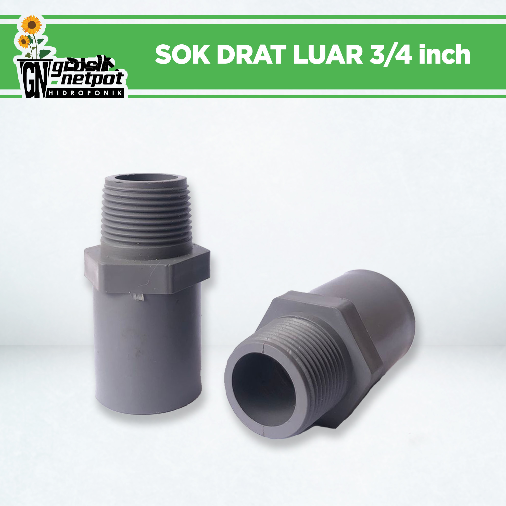 Sok Drat Luar SDL 3/4 inch Fitting Pipa Paralon PVC / Socket / Valve ...