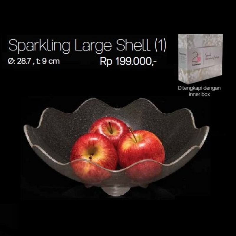 Wadah Buah Cantik Tupperware Sparkling Large Shell White Eleganzia ...