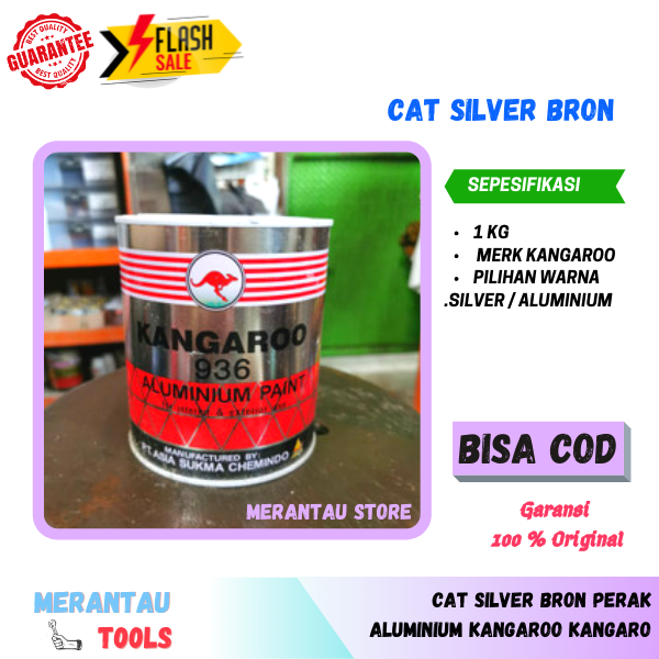 Cat Besi Warna Silver Kangoro 936 Ukuran 1 Liter Cat Besi Pagar Cat ...