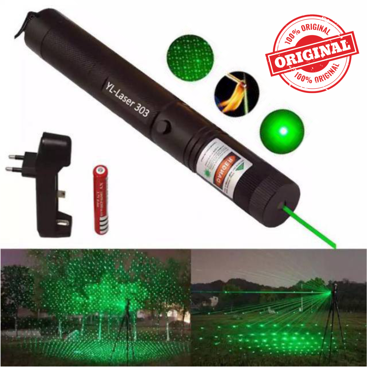 Green Laser Pointer 303 / Laser Hijau Jarak Jauh | Lazada Indonesia