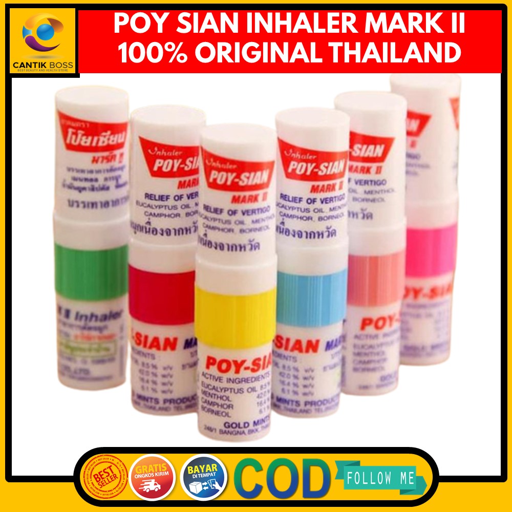 Poy Sian Mark II Nasal Inhaler 100% ORIGINAL THAILAND - Minyak Angin ...