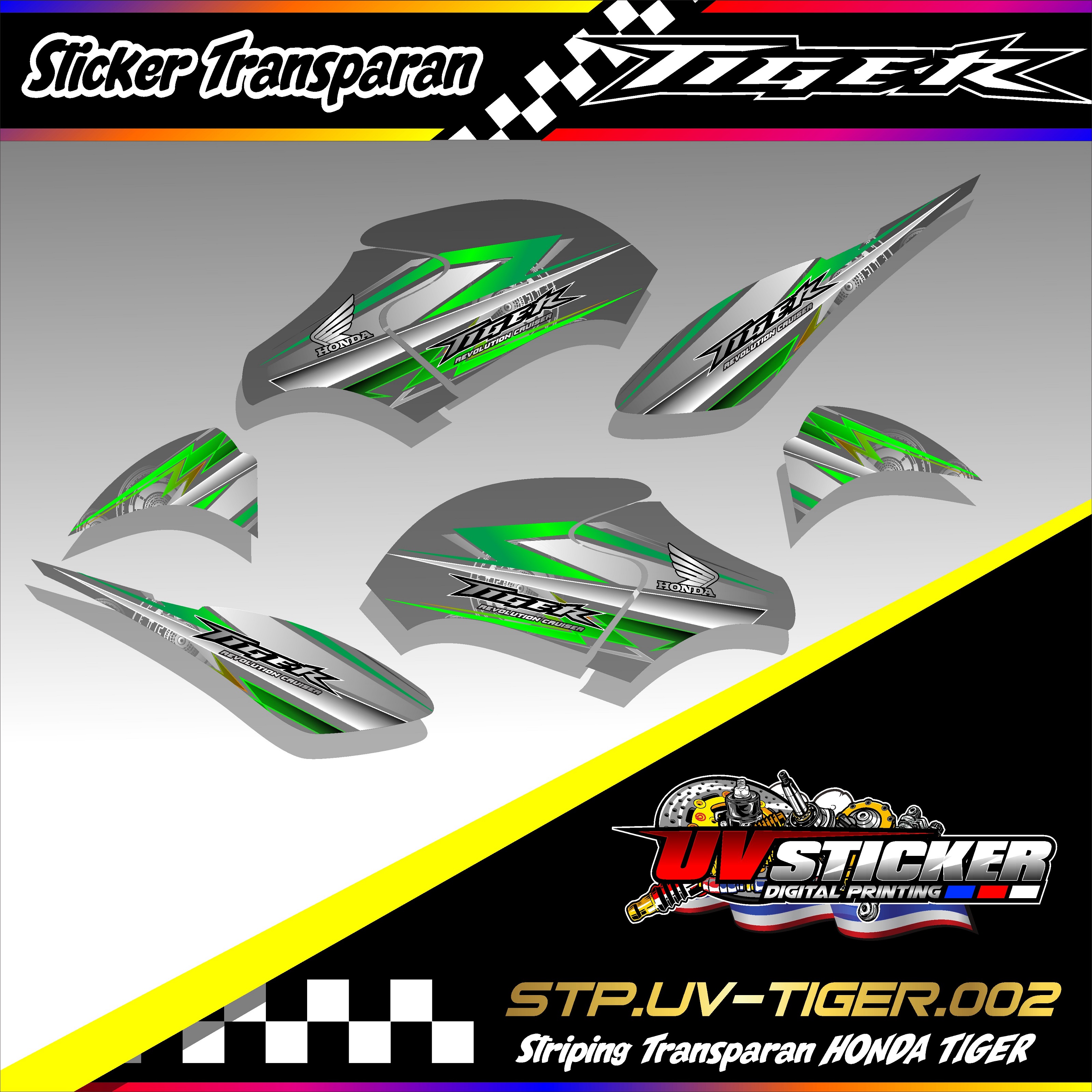 Tiger Sticker Striping Tiger Sticker Motor Honda Tiger Transparan ...