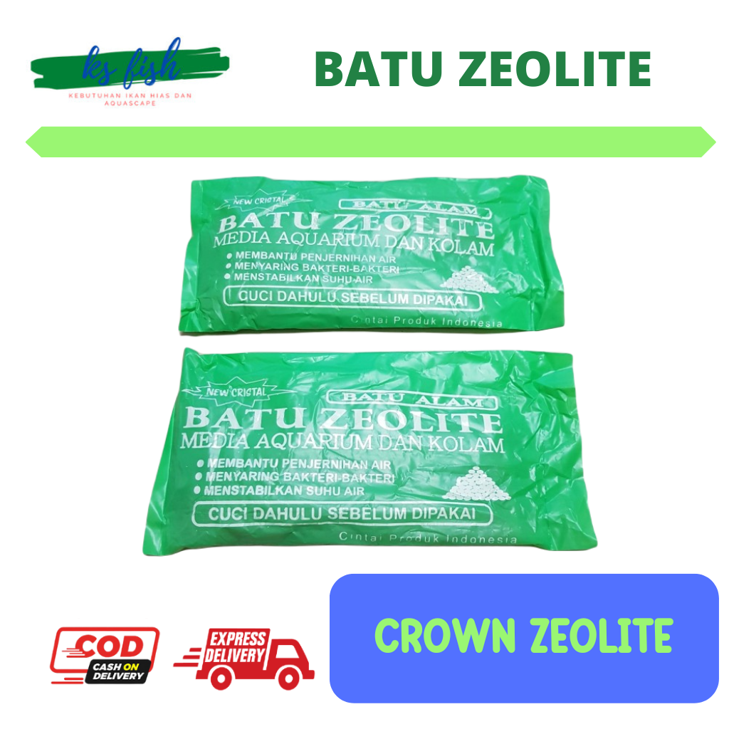 Batu Zeolit Pack Filter Aquarium Aquascape CROWN ZEOLITE PACK HIJAU ...