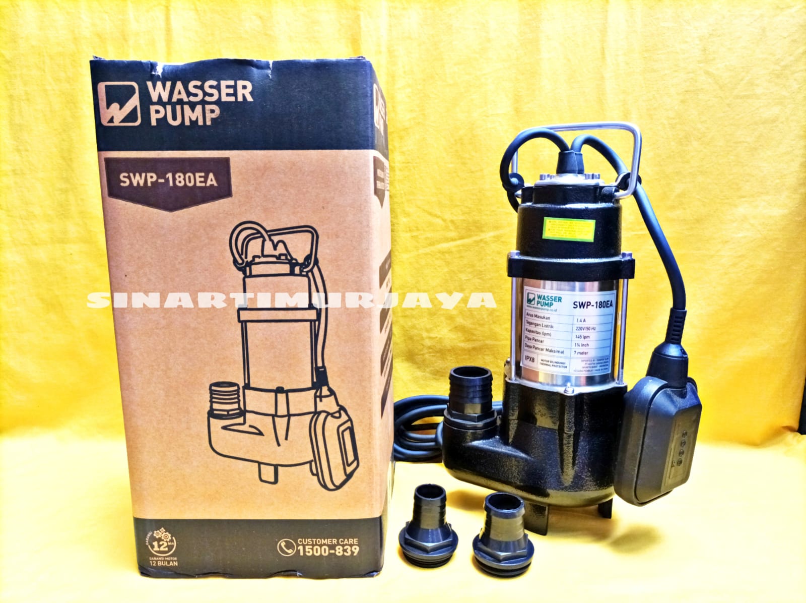 WASSER PUMP SWP 180 EA / POMPA CELUP OTOMATIS AIR KOTOR / SUBMERSIBLE ...