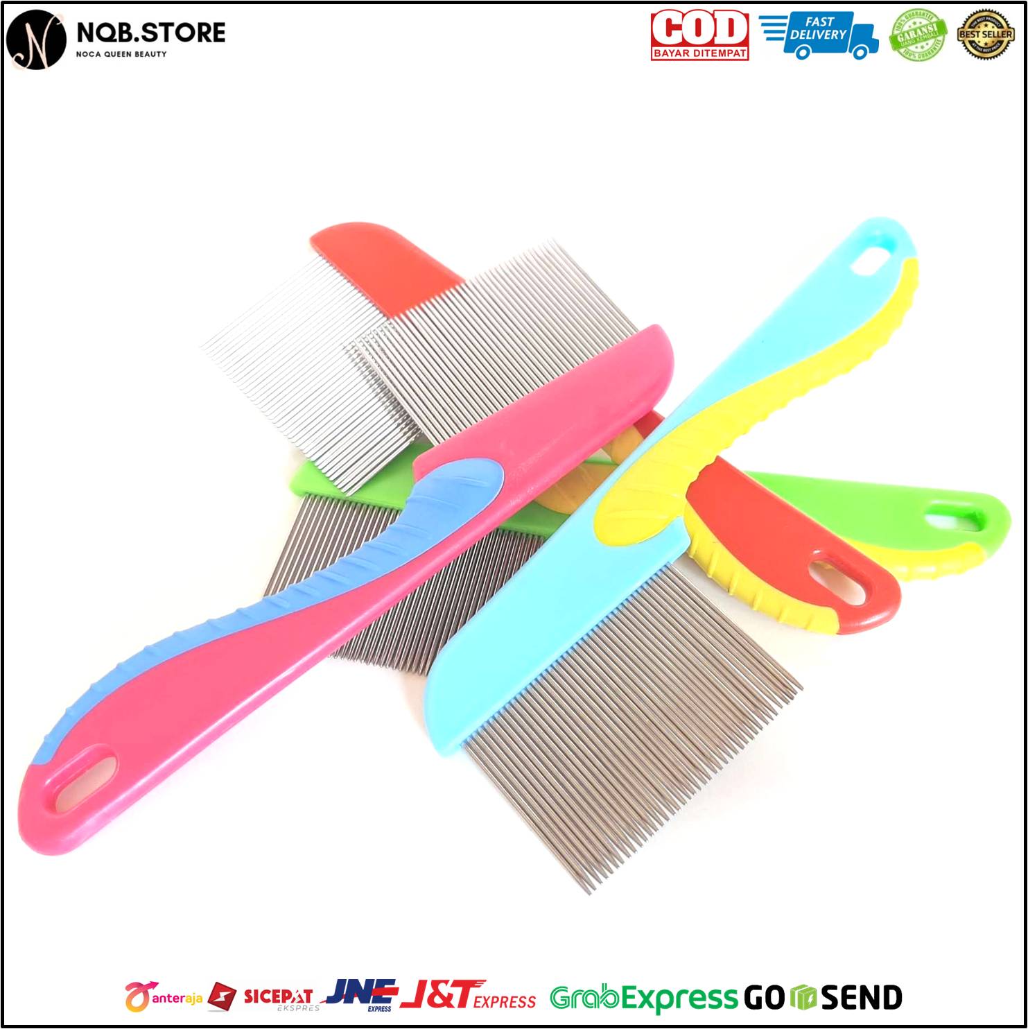 Sisir Rambut Serit KUTU Gagang PANJANG Anti Ketombe Besi Rapat | Lazada ...