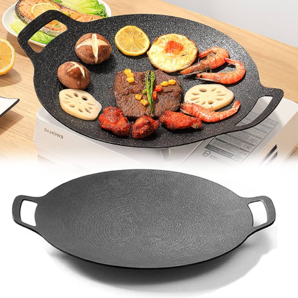 Wajan Grill Pan BBQ Korea Anti Lengket Premium 34cm Penggorengan ...