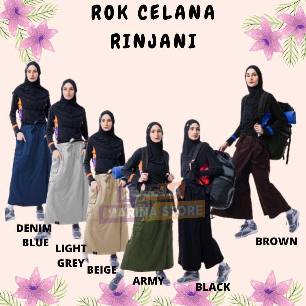 Rok Cargo Wanita Panjang Rok Button Celana Cargo Cewek Rok Cargo ...