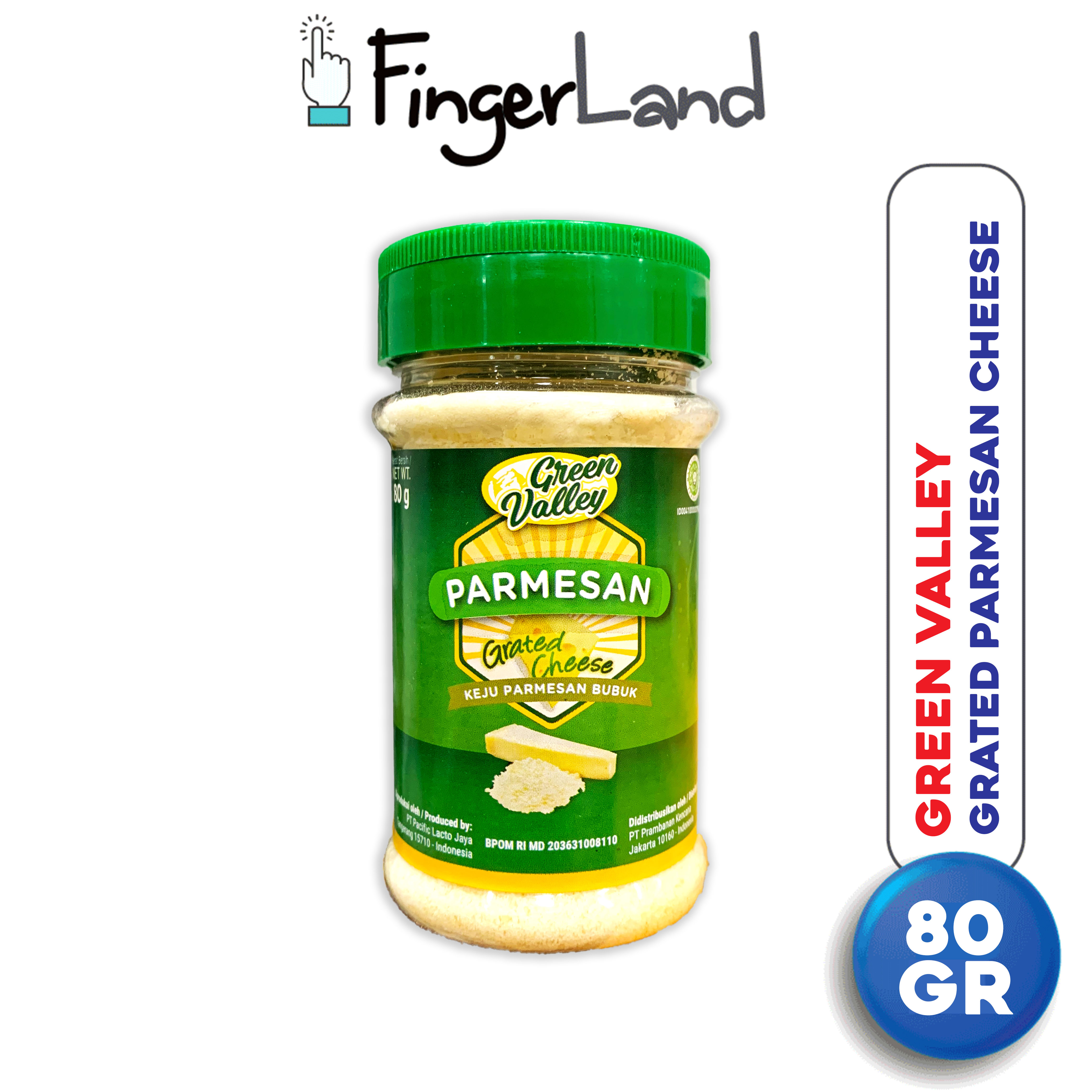 GREEN VALLEY Grated Parmesan Cheese 80 gram Keju Parmesan Parut ...
