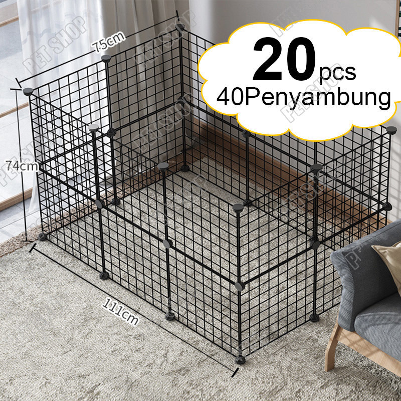 Kandang Kucing Pagar Kucing Kandang Anjing Pet Cage Pagar Besi DIY ...