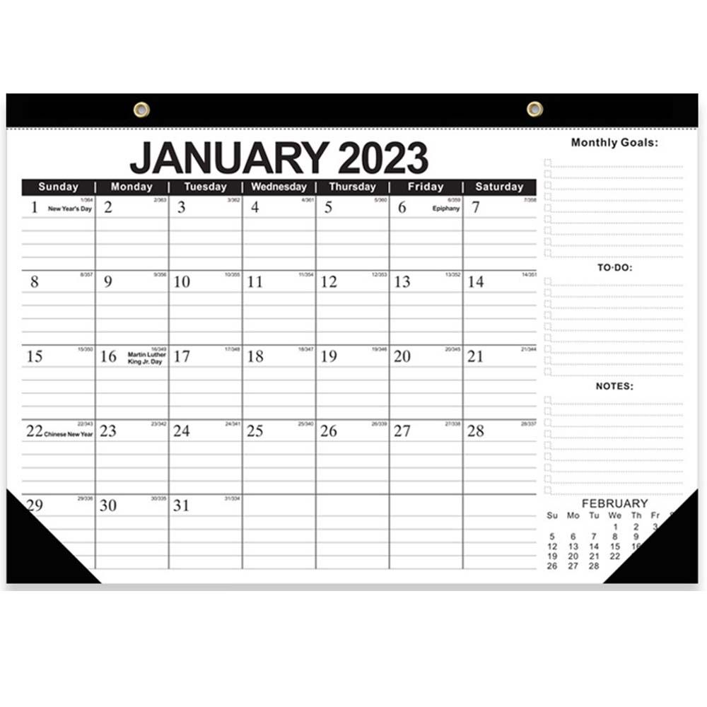 ZXCVX สมุดวางแผนรายวันแบบเรียบง่ายขนาดใหญ่ตารางเวลารายปีรายสัปดาห์ ...