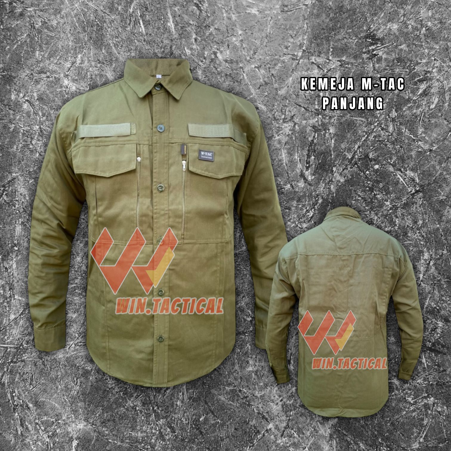 KEMEJA PRIA TACTICAL W-TAC LENGAN PANJANG / BAJU TACTICAL HEM / LAPANGAN PDL / PDH / KEMEJA ...